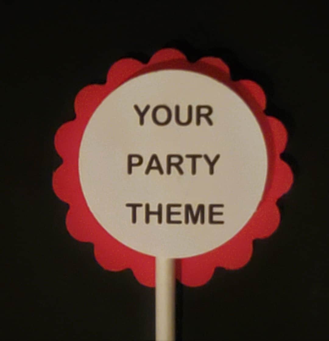 Pick Your Party Theme Cupcake Toppers Set of 24 - Etsy