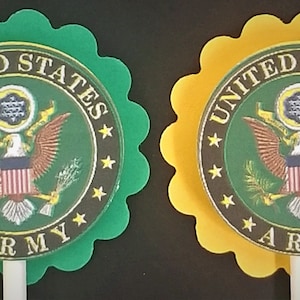 Army Cupcake Toppers Set of 24 - Etsy