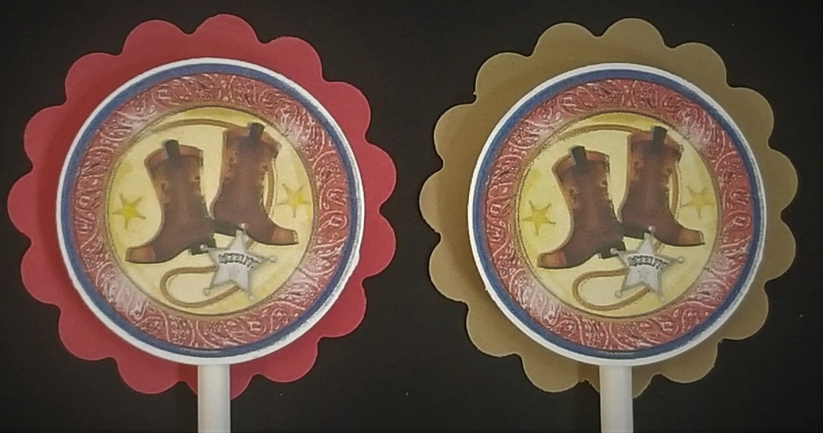 Cowboy/sheriff Theme Cupcake Toppers Set of 24 - Etsy