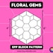 4" Floral Gems EPP Block Pattern and Templates - PDF for Printing and ...