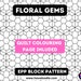4" Floral Gems EPP Block Pattern and Templates - PDF for Printing and ...