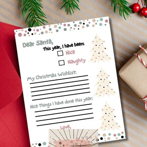 Santa Letter - Printable Santa Letter - Dear Santa Letter - Letter to ...