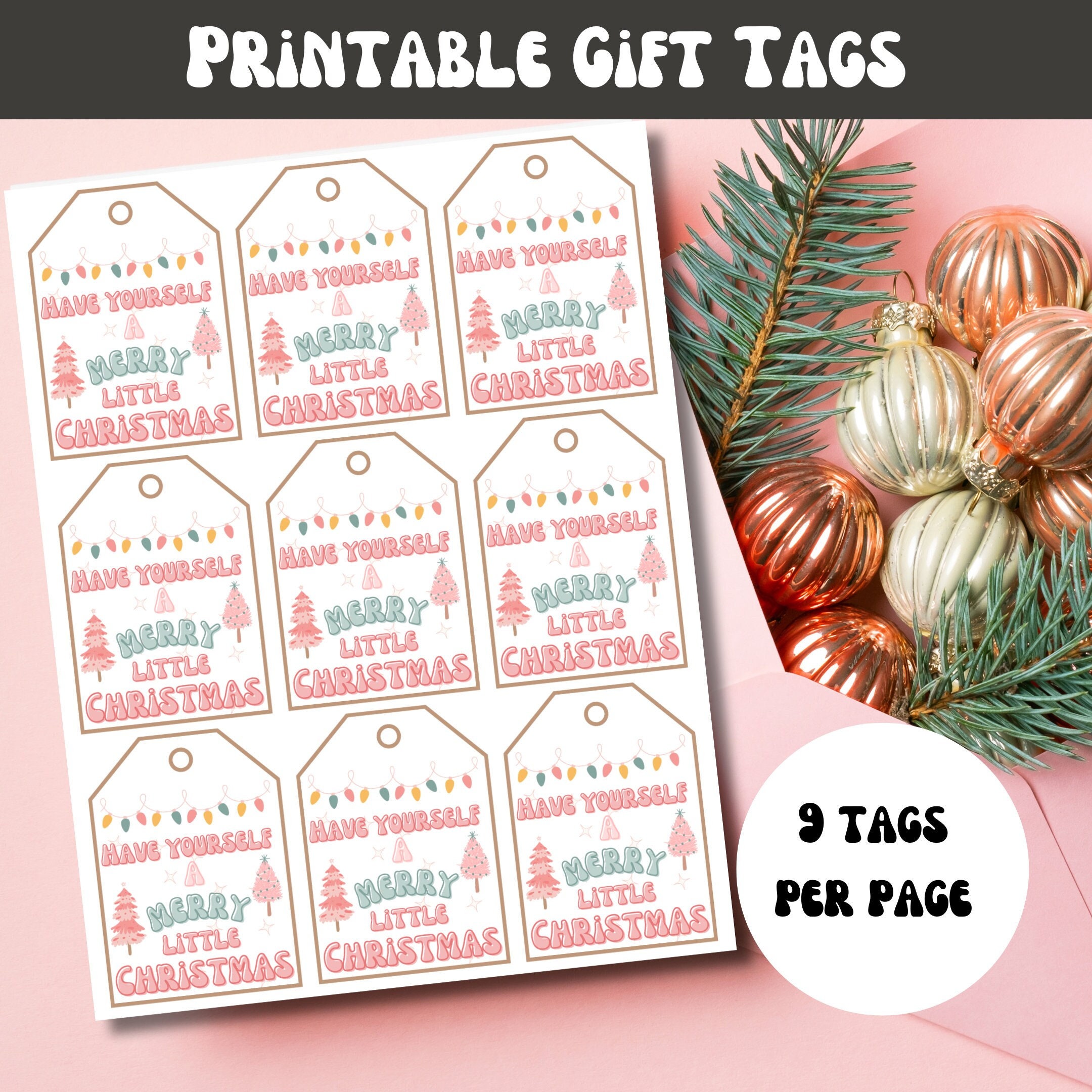 Holiday Gift Tags Printable | Christmas Gift Tags | Printable Gift Tags ...