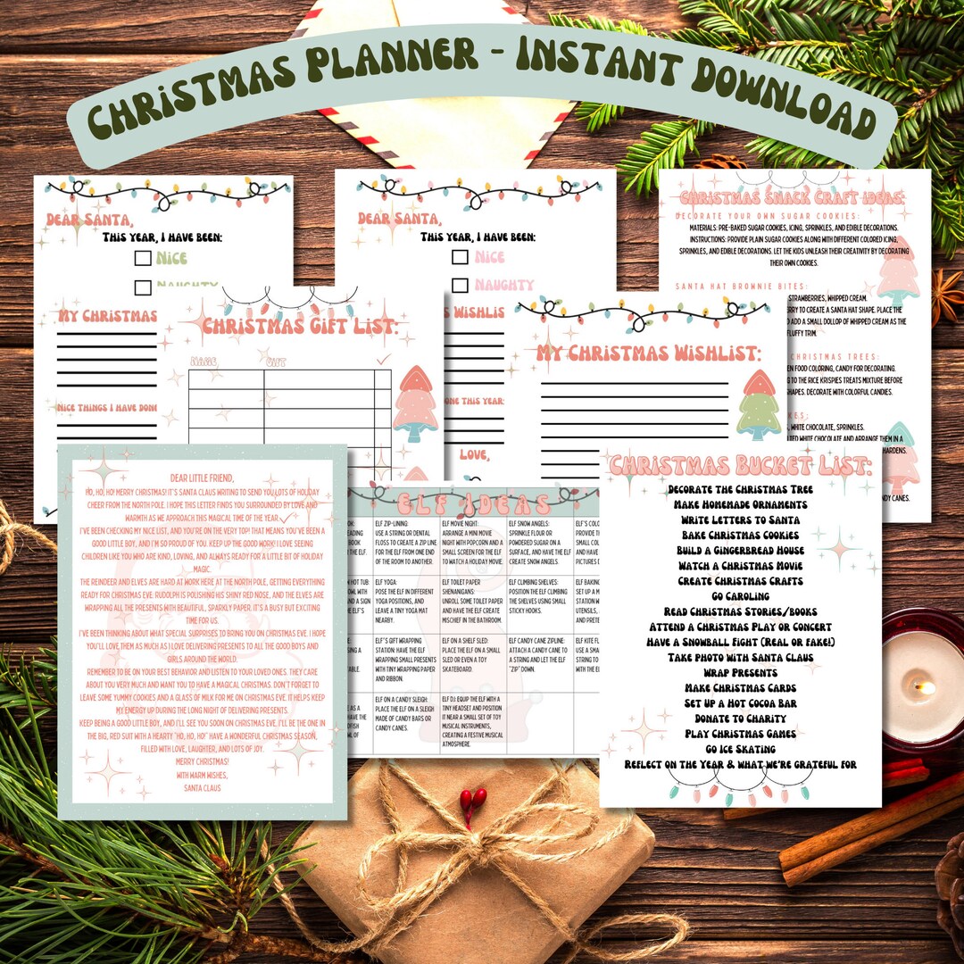 Printable Christmas - Letter From Santa - Elf Ideas - Christmas Wish ...