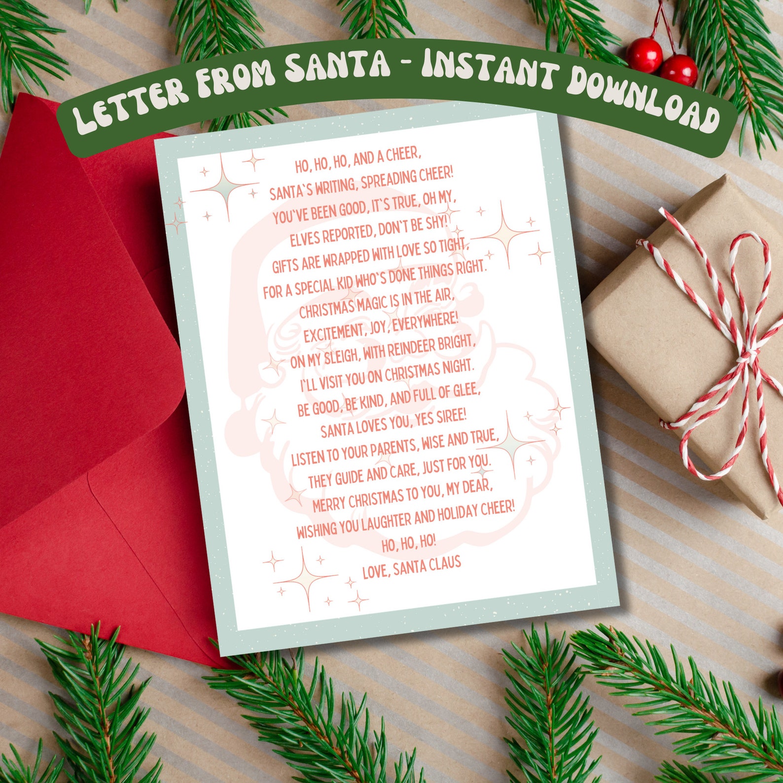 Santa Letter - Letter From Santa - Santa Claus Letter - Christmas ...