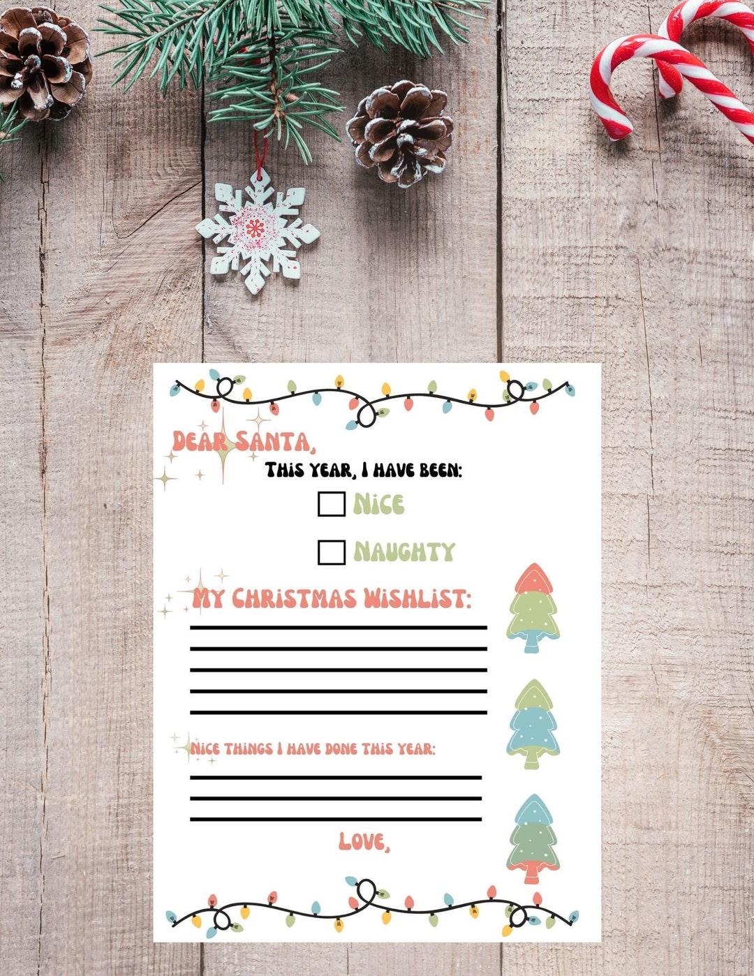 Santa Letter - Printable Santa Letter - Dear Santa Letter - Letter to ...