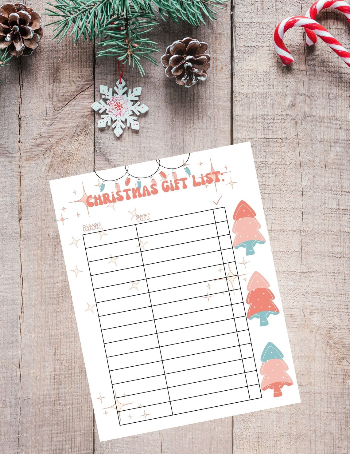 Christmas Gift List - Printable Christmas Gift Tracker - Christmas List ...