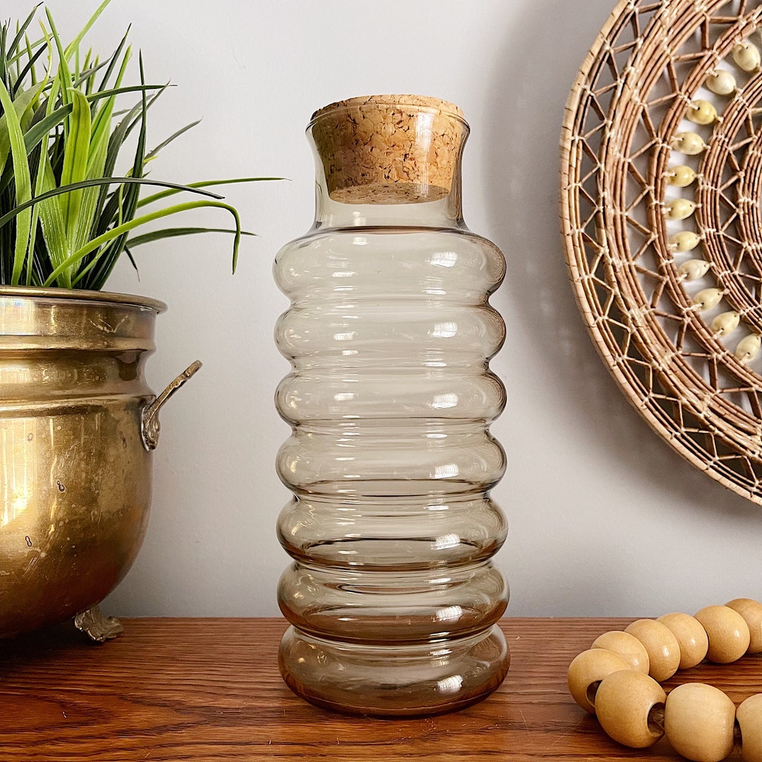 Vintage Holmegaard Primula Apothecary Smoky Glass Canister With Cork ...
