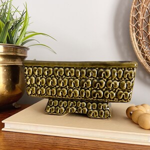 Vintage Ceramic Fapco MCM Pottery Planter Green, Indoor Planter ...