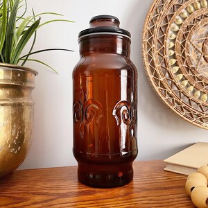 Vintage Borden Cremora Dark Amber Brown Glass Apothecary Jar Kitchen ...