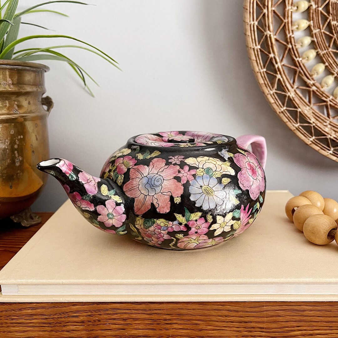Vintage Chinese You Xian Ju Jianzhi Floral Porcelain Tea Pot - Etsy