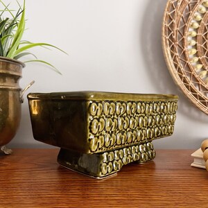 Vintage Ceramic Fapco MCM Pottery Planter Green, Indoor Planter ...