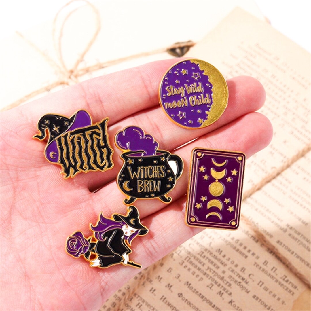 Witchery Pin Set Witch Craft Pins Craft Supplies Witch Brew - Etsy