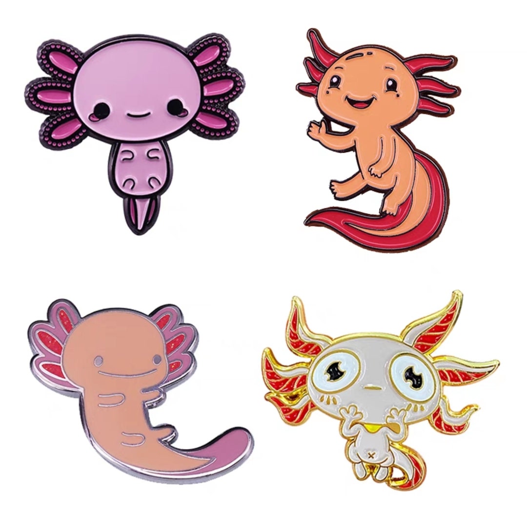 Axolotl Pin Set Axolotl Art Axolotl Jewelry Cute Axolotl - Etsy