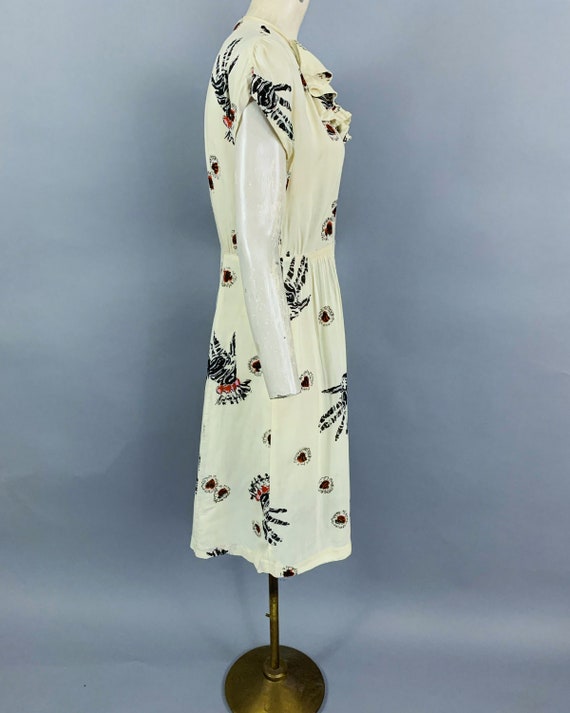 Vintage skeleton hand bleeding heart gothic dress - Gem