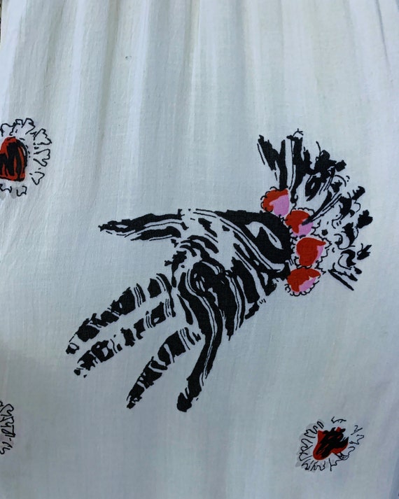 Vintage skeleton hand bleeding heart gothic dress - Gem