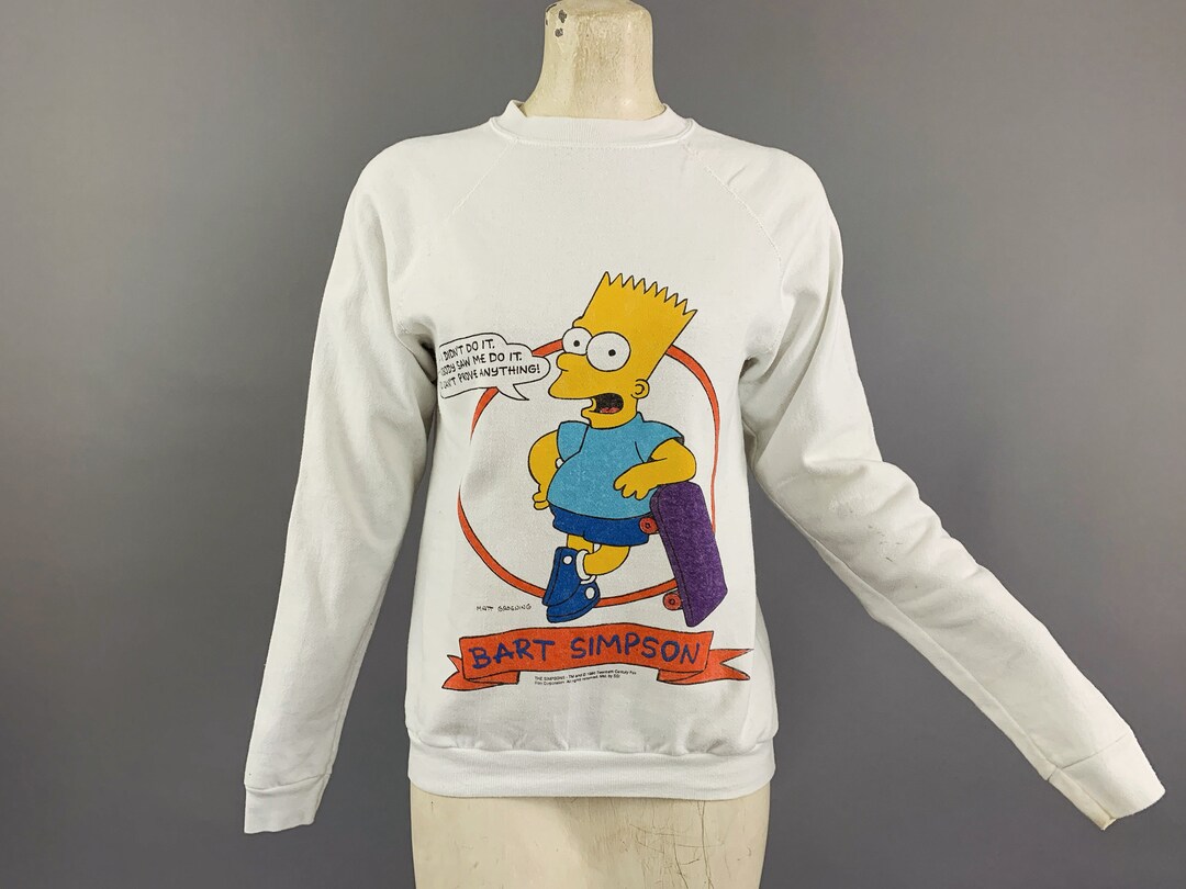 Vintage 90s Bart Simpson Sweatshirt | 1990s the Simpsons Matt Groening ...