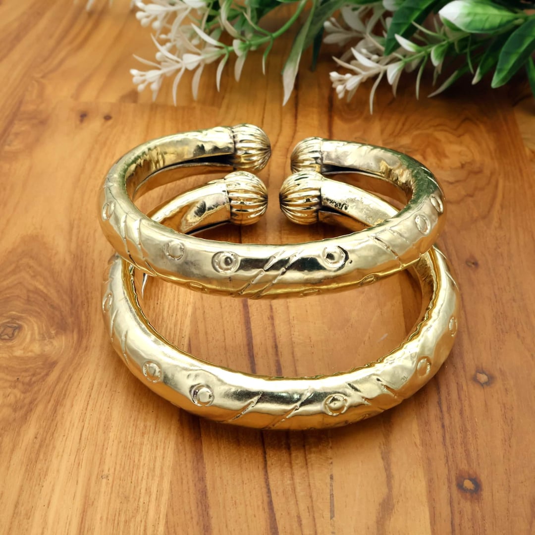 Rounded African Brass Anklet in Small Size Handmade Bohemian Brass ...