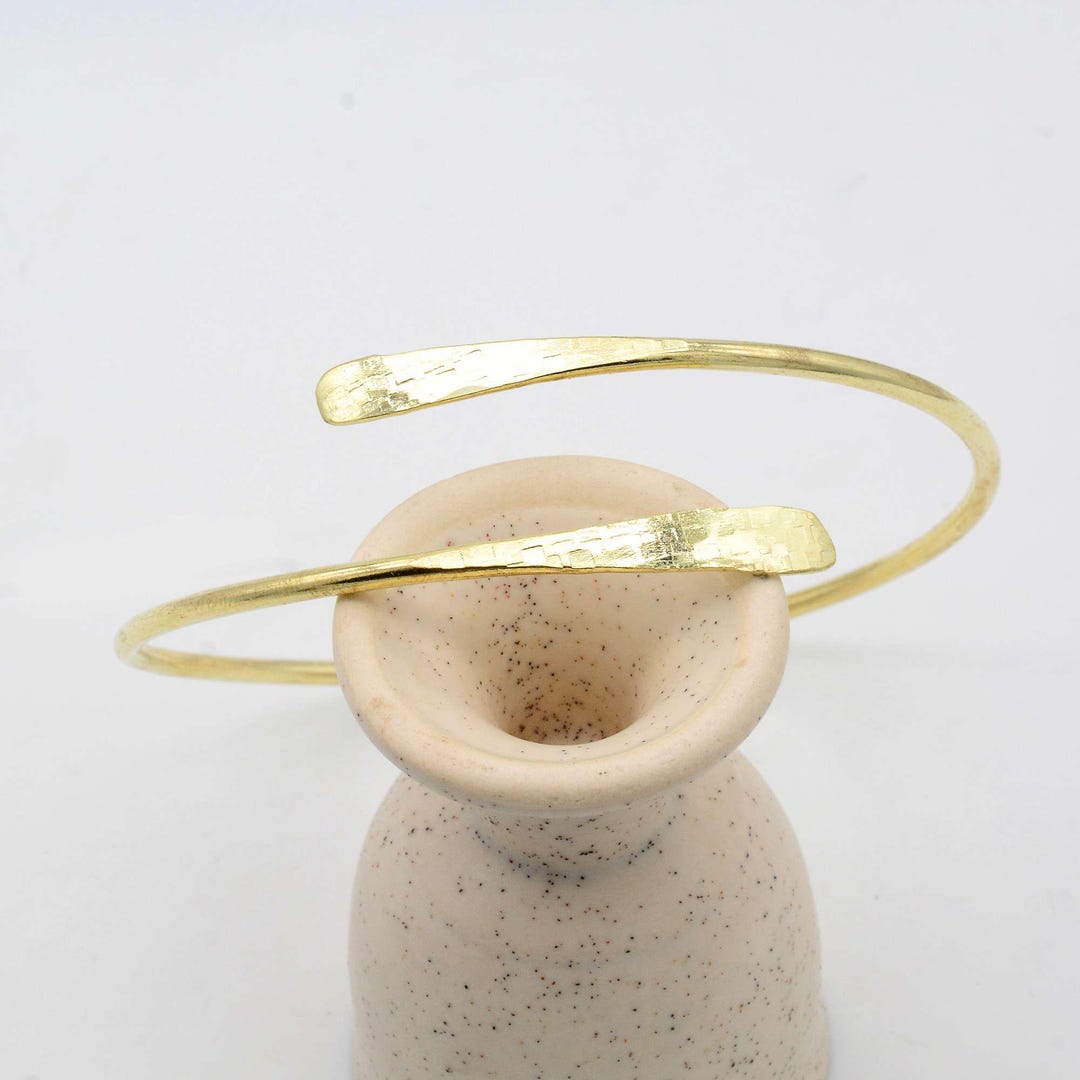 Hammered Cuff Upper Arm Brass Armlet Jewellery Golden Armlet, Brass ...