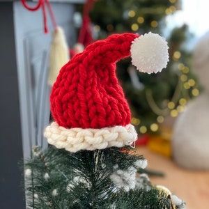 Christmas Tree Topper Santa Hat - Etsy