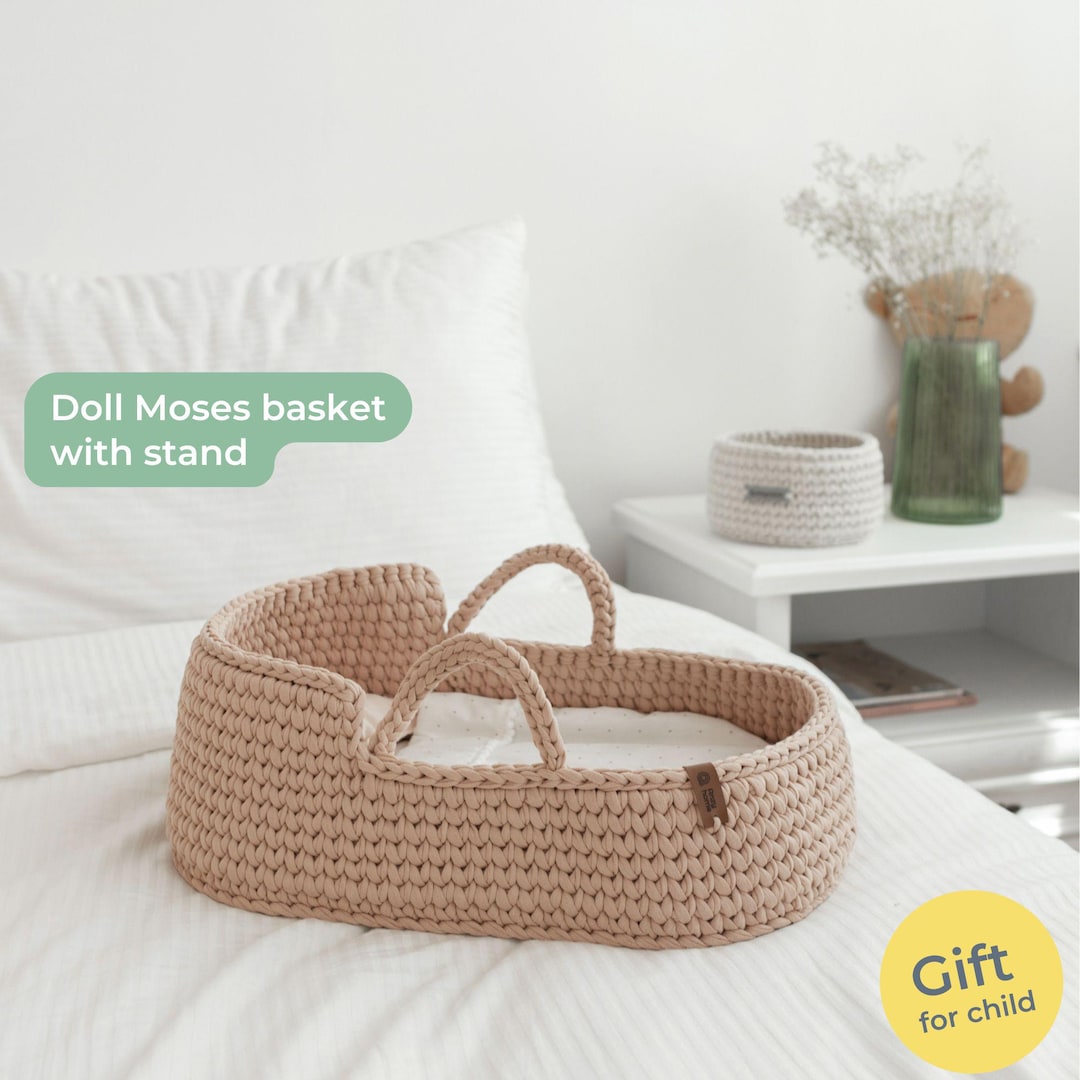 Baby doll moses basket with stand store
