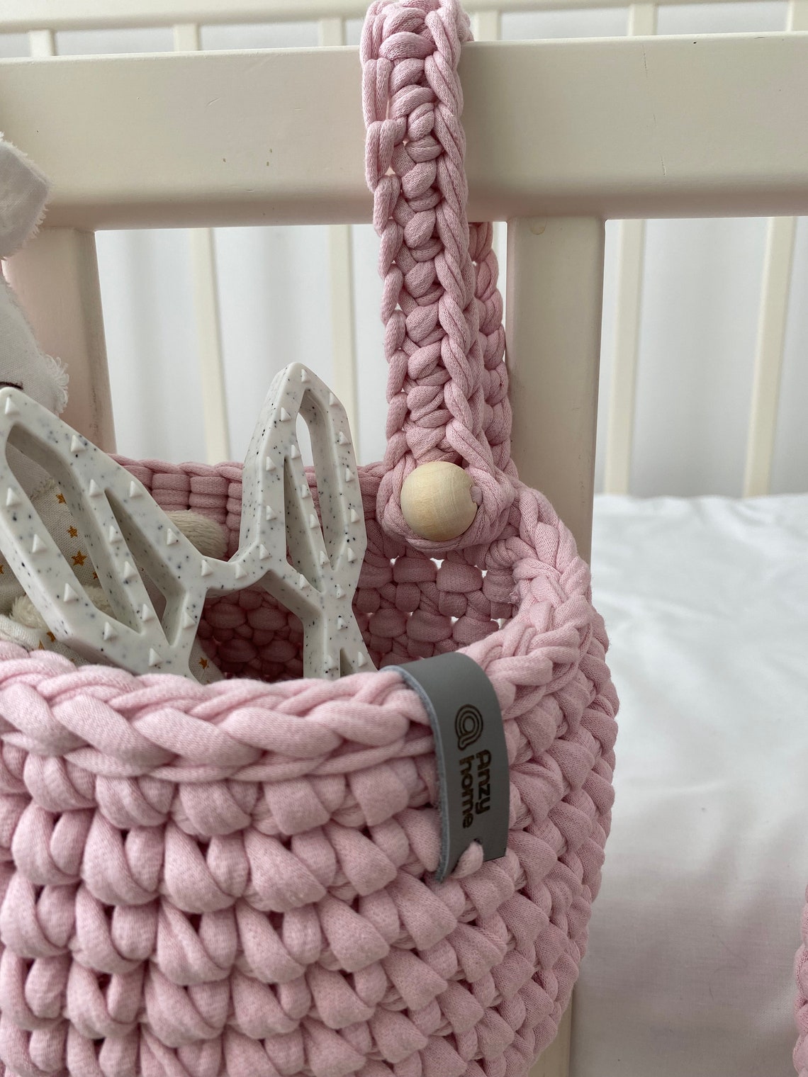 Crib hanging basket toy storage bag hanging baby bed pocket | Etsy