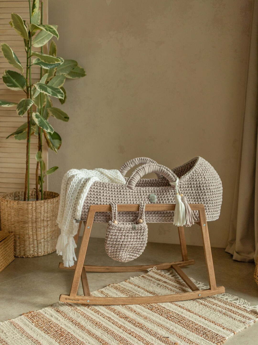 Crib Hanging Storage Baskets Toy Storage Bag Crib Pocket Organizer ...