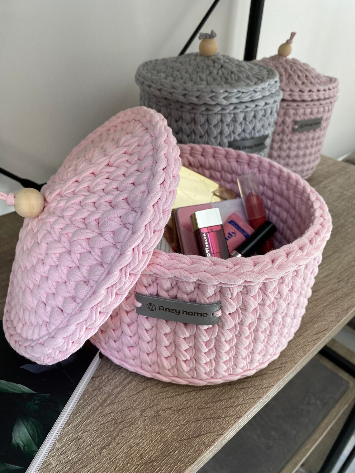Storage Box Basket With Lid for Home Organization or Decor - Etsy