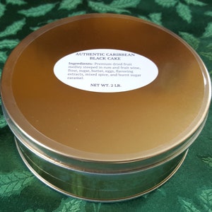 6-inch Dia., 2 Lb. - Caribbean Rum Fruit Cake (black Cake) - Etsy