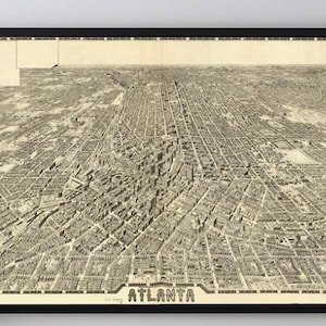 Vintage 1919 Atlanta Map Print - Etsy