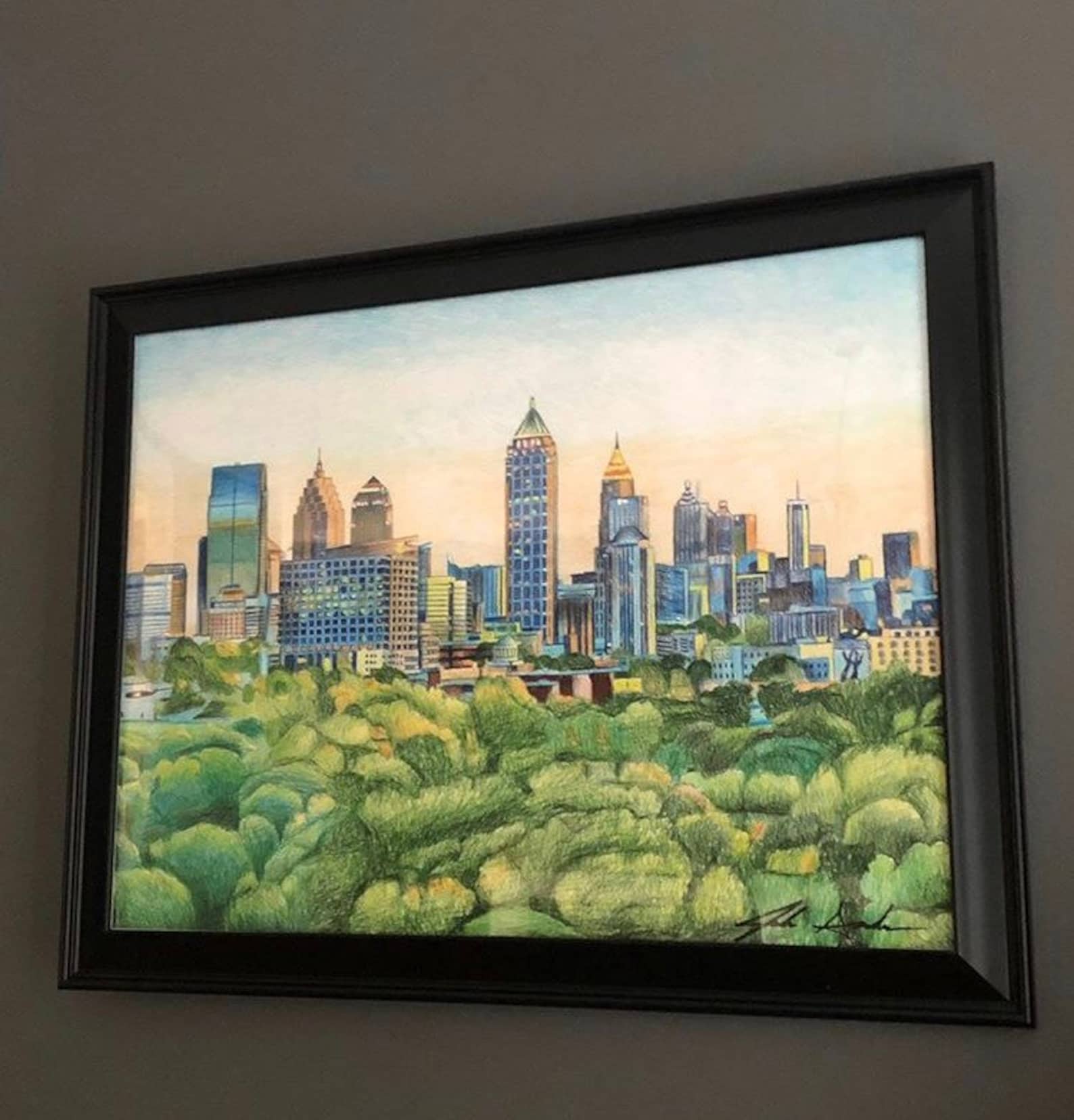 Atlanta Skyline Drawing - Etsy