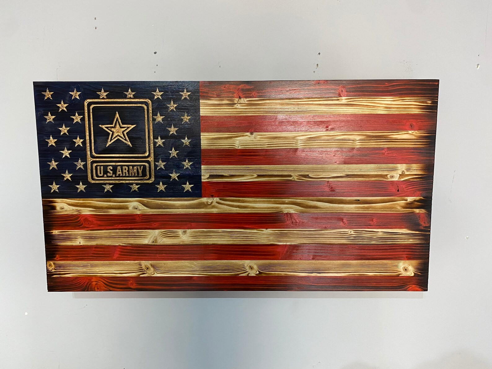 Army Wood American Flag - Etsy