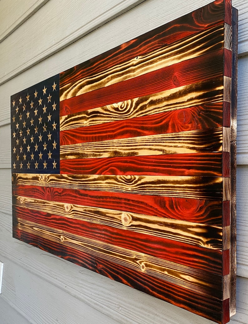 Wood American Flag Rustic Flag Wood Flag Wooden Flag Wood - Etsy