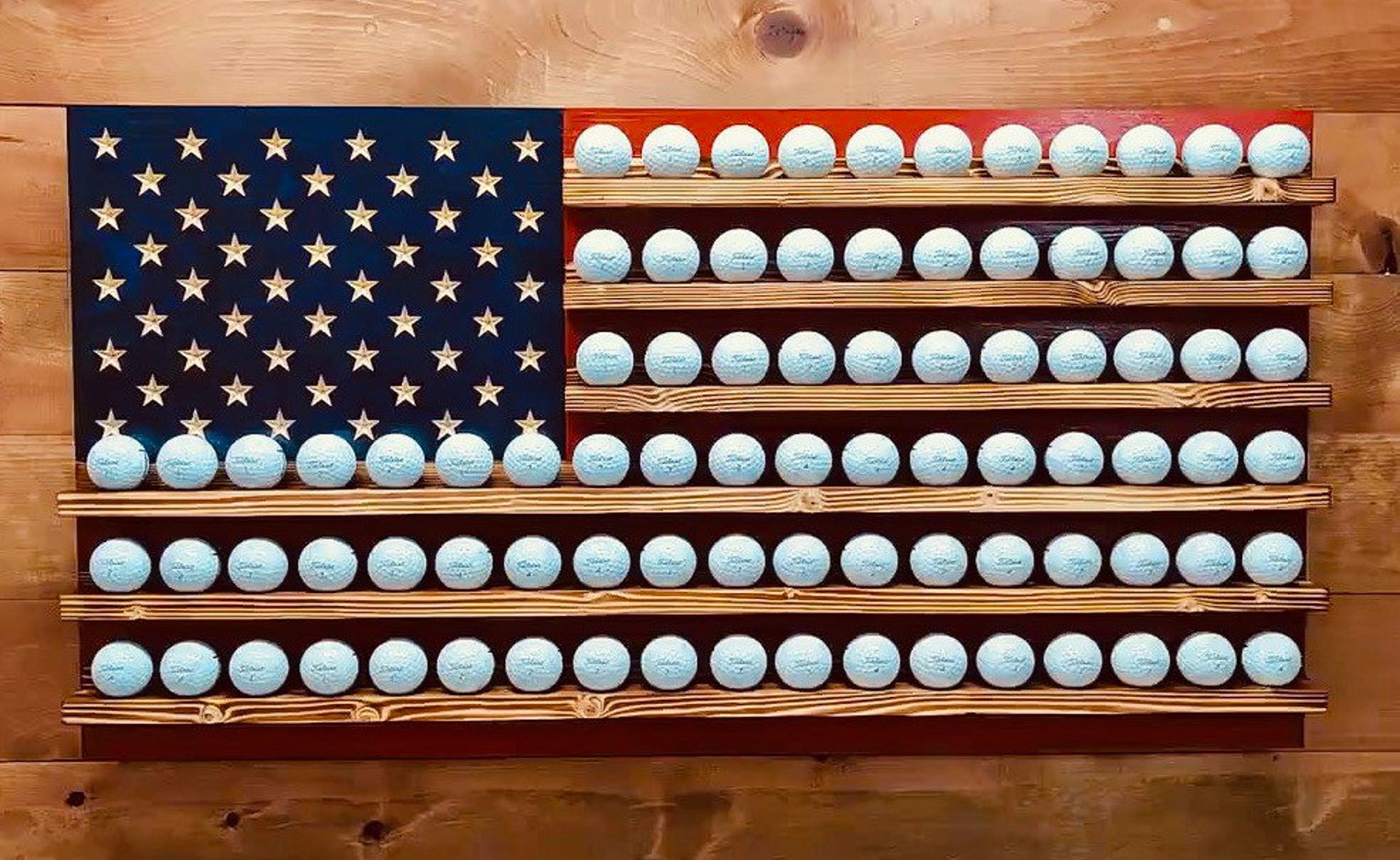 American Flag Golf Ball Display Holder Golf Ball Display - Etsy