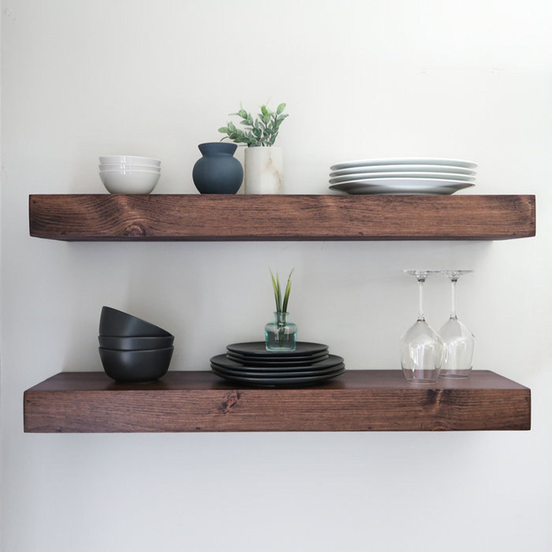 Floating Shelves, Modern Floating Shelves, 3 Inch Floating Shelves - Etsy