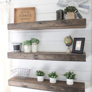 Floating Shelves, Modern Floating Shelves, 3 Inch Floating Shelves - Etsy