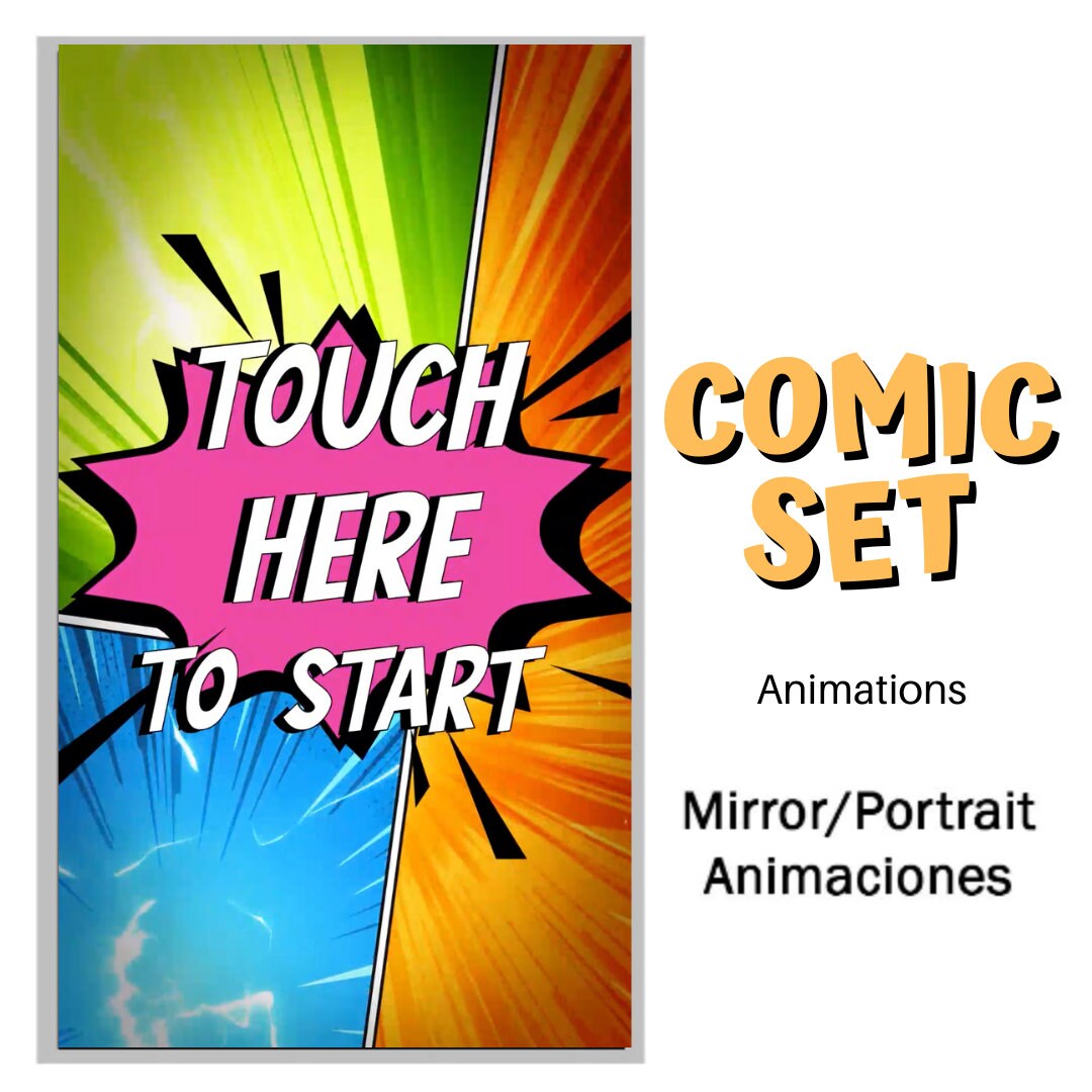 Comic Superhero Set Magic Mirror Booth Animations - Etsy