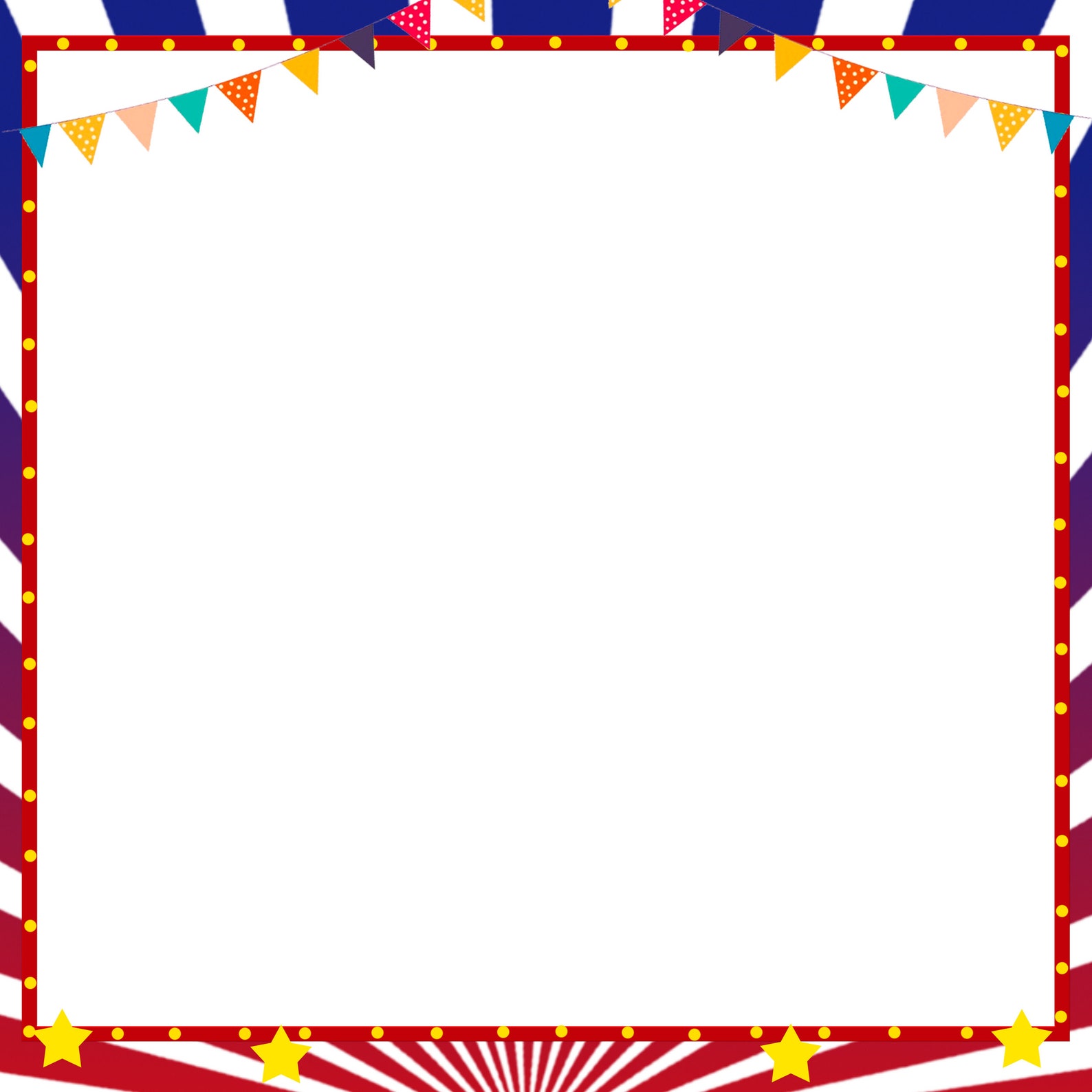 Circus Carnival Square Overlay. 360 Booth Photo Overlay. Square ...