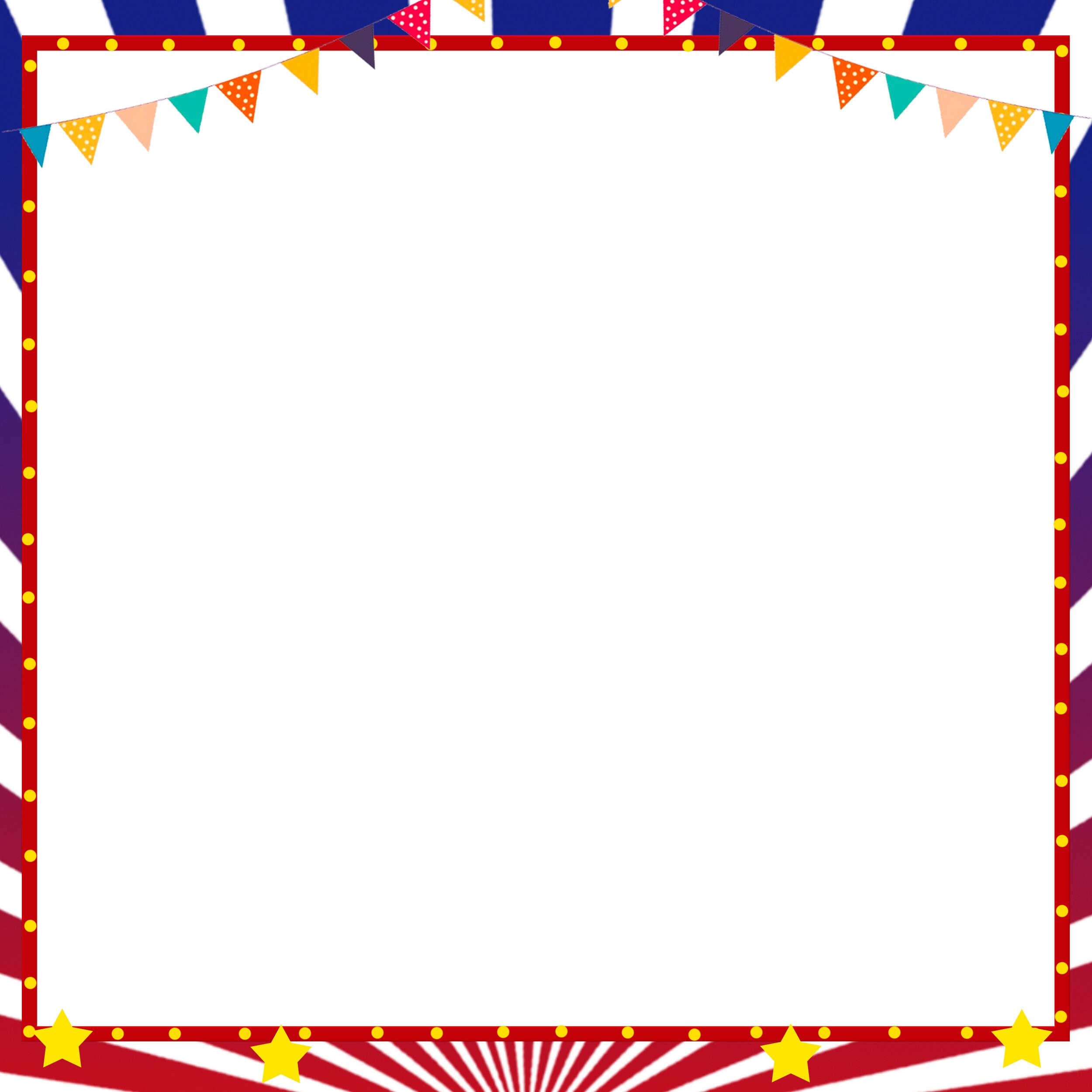 Circus Carnival Square Overlay. 360 Booth Photo Overlay. Square ...