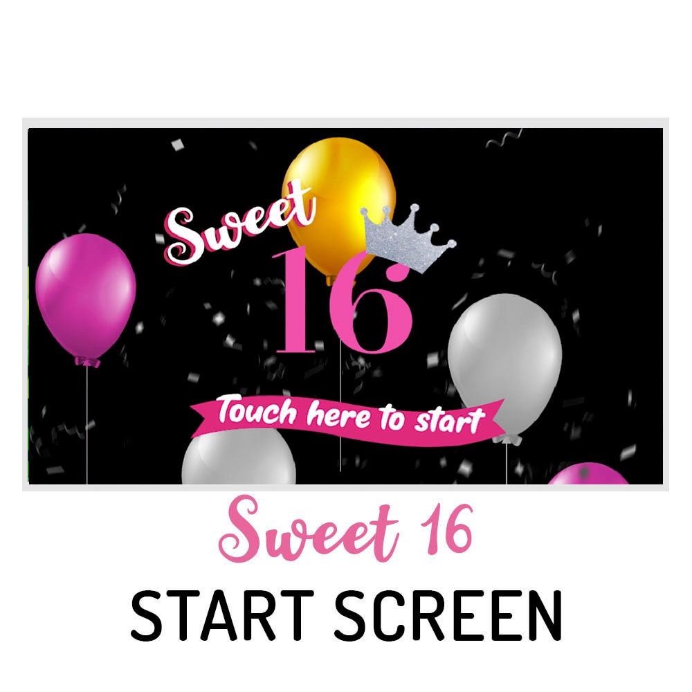 Art & Collectibles Sweet 16 Start Screen Mirror Photo booth Animations ...