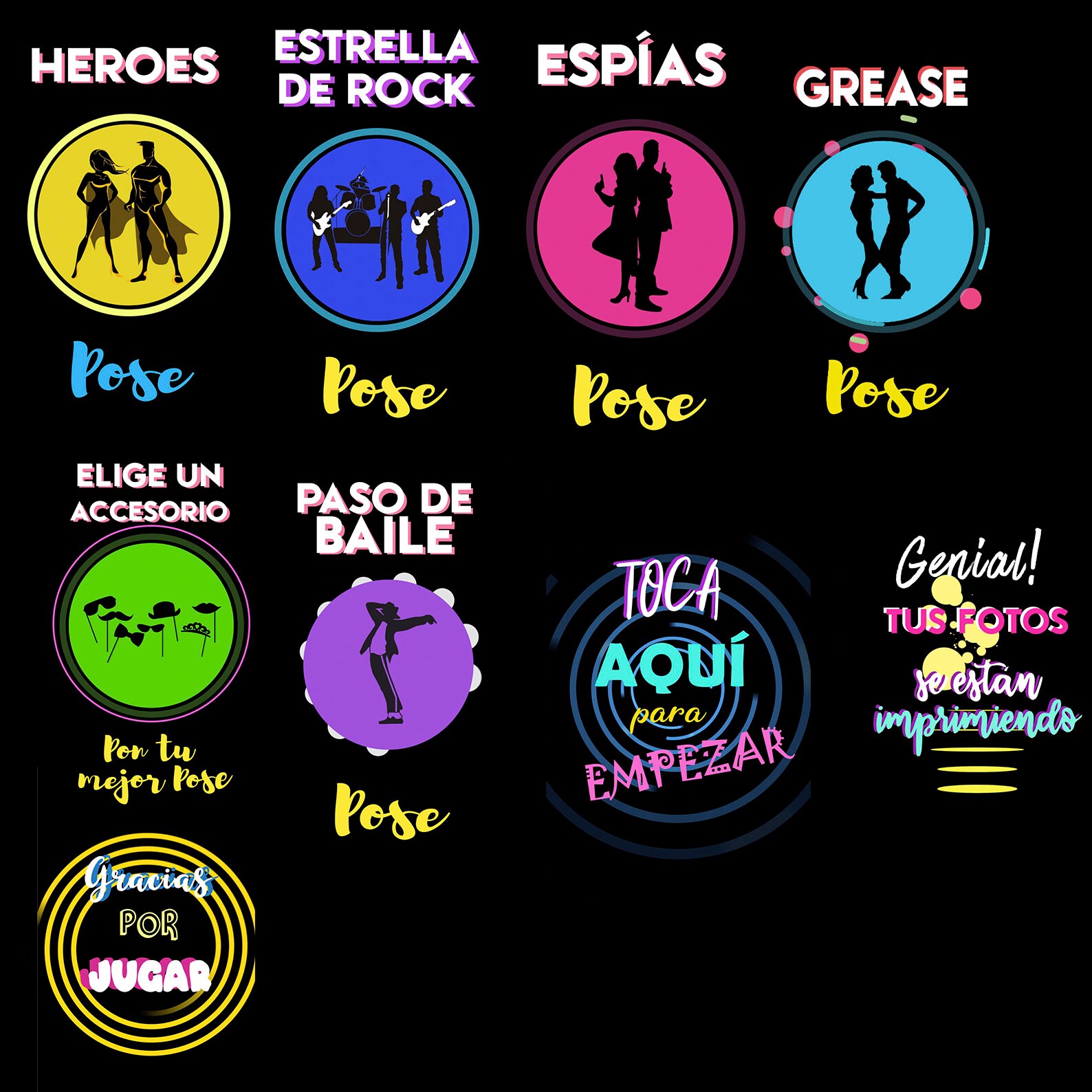 Magic Mirror Pose Game Animations Pack. Magic Mirror Animations. Photo ...