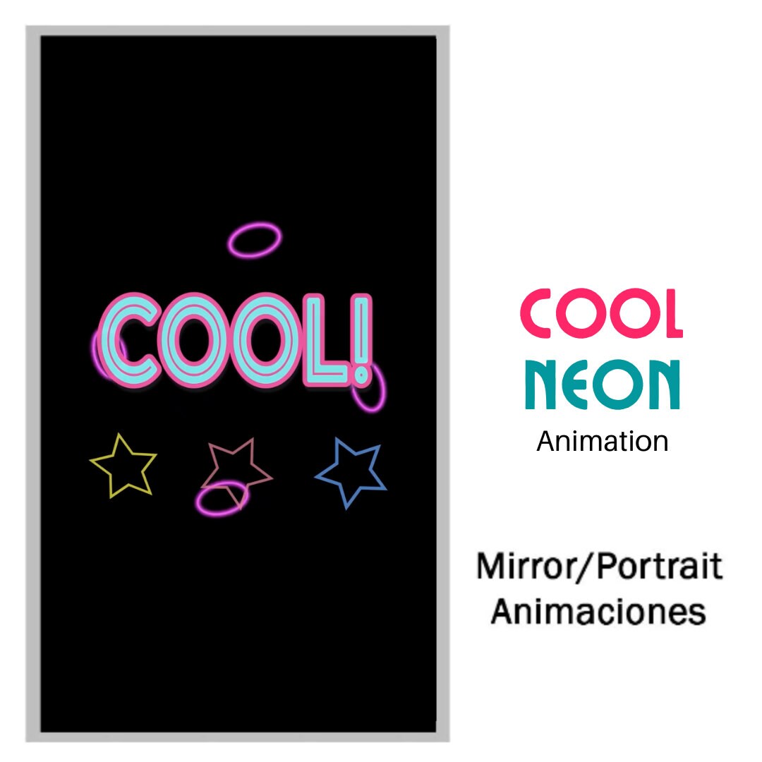 Cool Neon Animation to Mirror Photo Booth| Neon Retro Party Animation ...