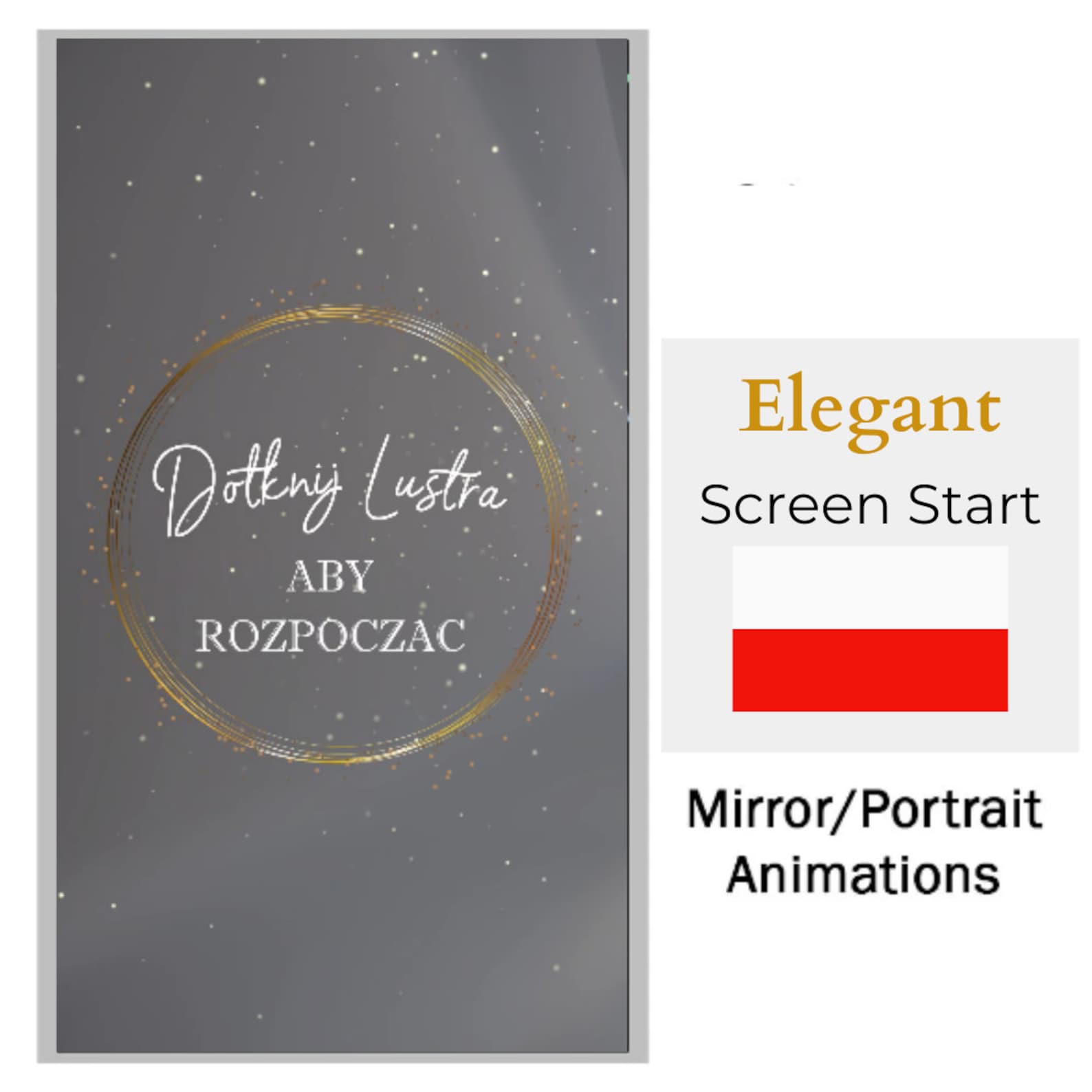 Elegant Polish Wedding Start Screen Mirror Photo Booth Animations - Etsy
