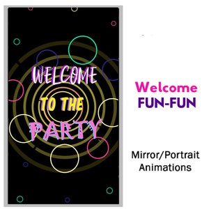 Welcome Fun-fun Start Screen Mirror Photo Booth Animation - Etsy