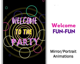 Welcome Fun-fun Start Screen Mirror Photo Booth Animation - Etsy