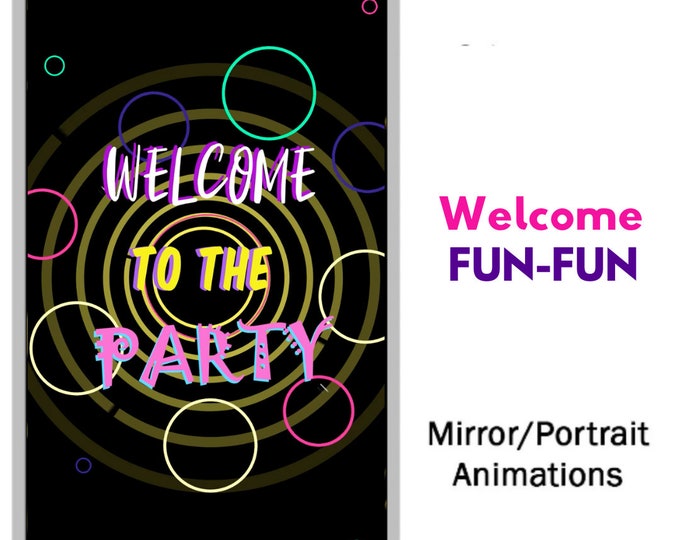 Welcome Fun-fun Start Screen Mirror Photo Booth Animation - Etsy