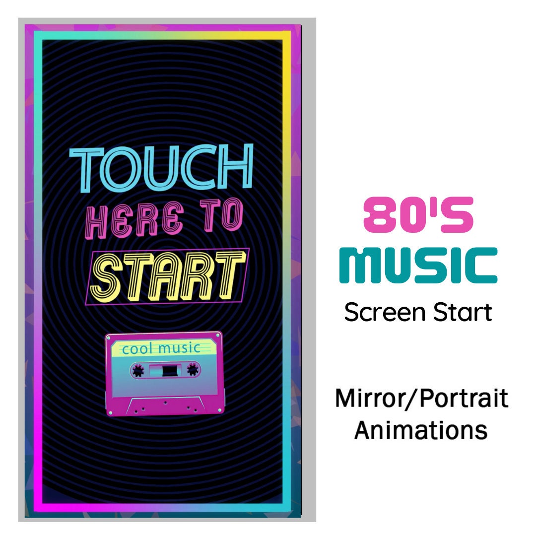 80's Music Start Screen Mirror Photo Booth Animations - Etsy