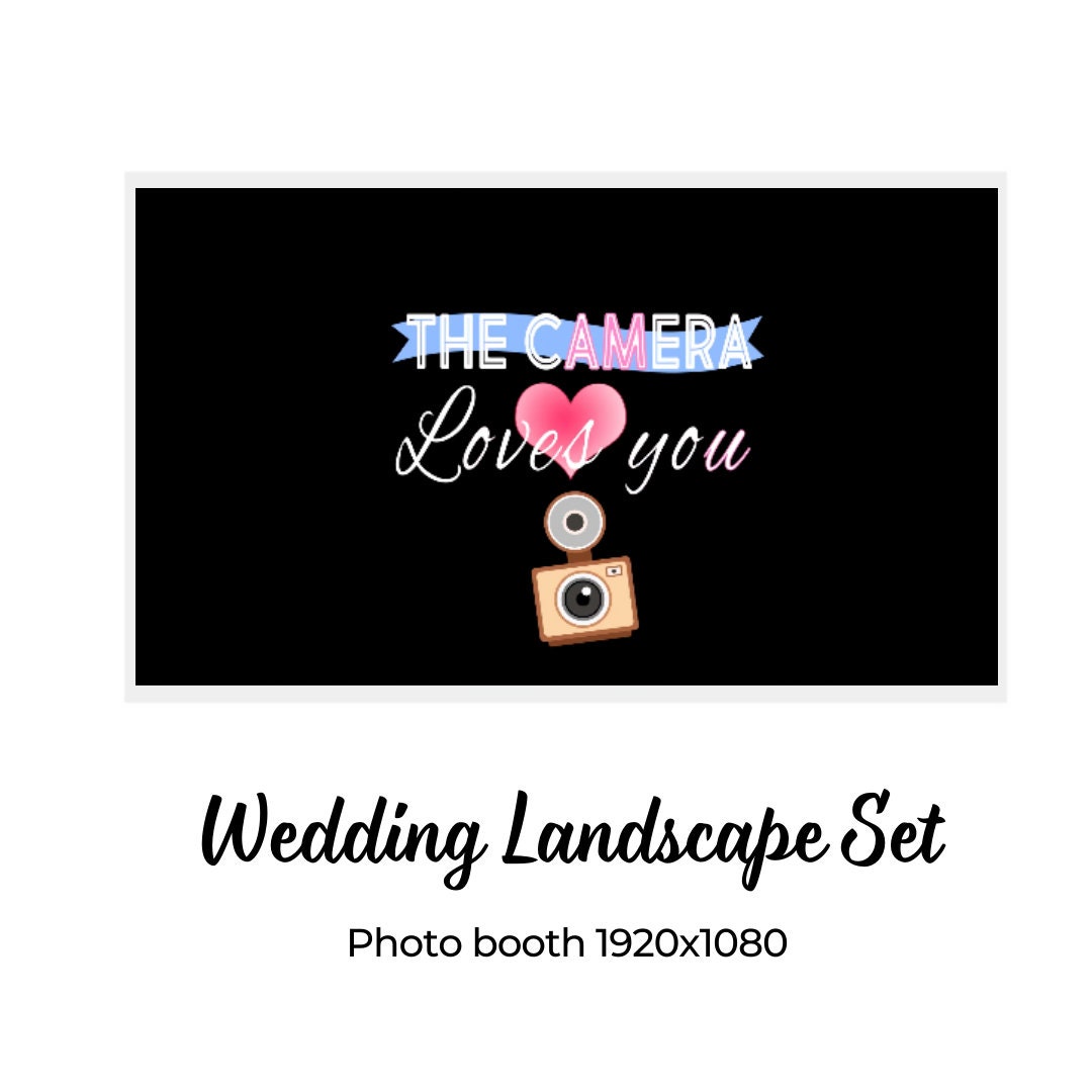 Wedding Set Photo Booth Landscape. Photo Booth Animations Landscape ...