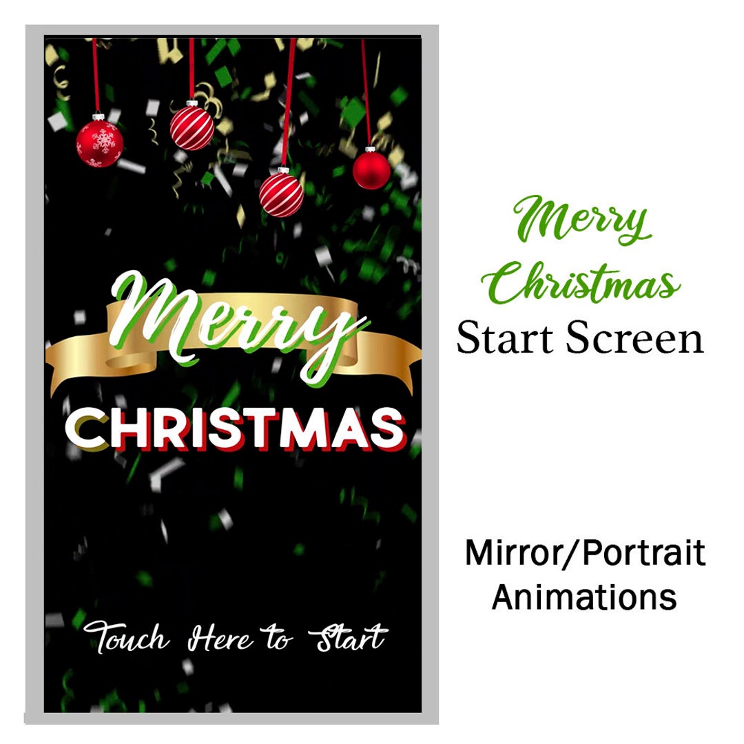 Merry Christmas Start Screen Mirror Photo Booth Animation.xmas Start ...