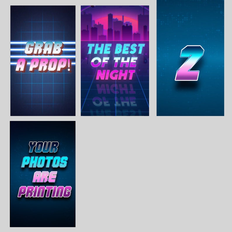 80s Retro Set Magic Mirror Booth Animations - Etsy